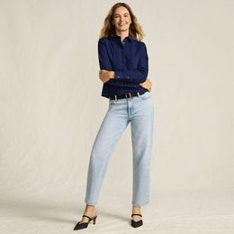 LANDS' END Relaxte Soft Denim Straight Fit 7/8-Jeans, Damen,  Blau, Elasthan/Baumwoll-Mischung, by Lands' End