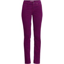 LANDS' END Straight Fit Cordhose Mid Waist, Damen,  Lila, Baumwoll-Mischung, by Lands' End