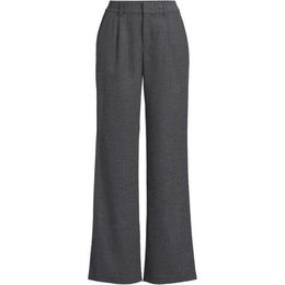 LANDS' END Weite Hose aus geb&uuml;rstetem Flanell, Damen,  Grau, Viskose/Polyester-Mischung, by Lands' End
