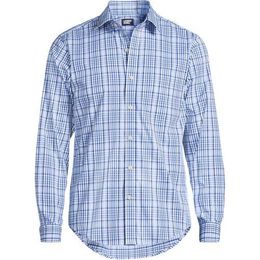 LANDS' END Ultimativ-Hemd, Classic Fit, Herren,  Blau, Elasthan/Polyester, by Lands' End