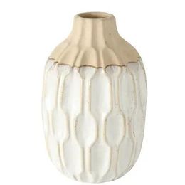 Boltze Vase Malia Wei&szlig;/Creme 25 cm