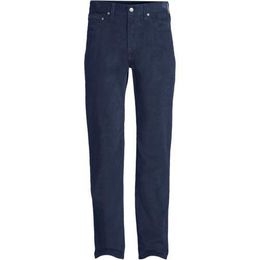 LANDS' END Classic Fit Cordhose mit Komfortbund, Herren,  Blau, Elasthan/Baumwoll-Mischung, by Lands' End