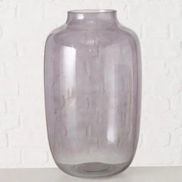 Boltze Vase Grigio Dunkelgrau Glas 27 cm