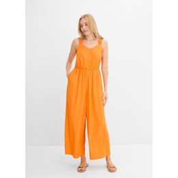 bonprix Jumpsuit aus flie&szlig;ender Viskose, orange, Gr.48, L&auml;ssiger Jumpsuit aus flie&szlig;ender Viskose, aus Viskose