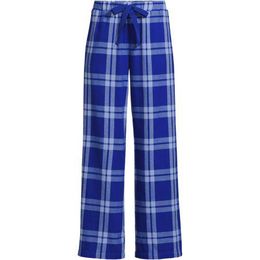 LANDS' END Pyjamahose aus reinem Baumwoll-Flanell, Damen,  Blau, Baumwolle, by Lands' End