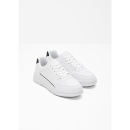 bonprix Sneaker, wei&szlig;, Gr.44, Sch&ouml;ner Sneaker im Casual-Look, aus Vegan