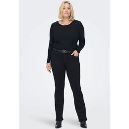 Only sheego Gro&szlig;e Gr&ouml;&szlig;en Schlagjeans, black-denim, Gr&ouml;&szlig;e 50 - Damen