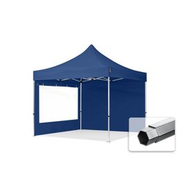 TOOLPORT 3x3m Aluminium Faltpavillon, inkl. 2 Seitenteile, dunkelblau - (600159)