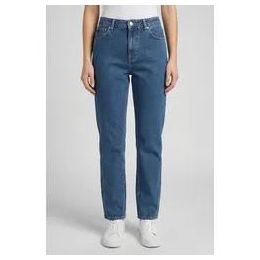 High-waist-Jeans Pepe Jeans "TAPERED JEANS HW", Damen, Gr. 25, L&auml;nge 32, mid blau, Denim/Jeans, Obermaterial: 99% Baumwolle, 1% Elasthan, gerade, unten schmal lang, Jeans High-Waist-Jeans