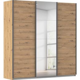 Schwebet&uuml;renschrank OTTO HOME "Kleiderschrank Schrank Schlafzimmerschrank Garderobe AGORDO", eiche artisan, griffleisten graumetallic, B:203cm H:210cm T:62cm, Holzwerkstoff, Schr&auml;nke, Schwebet&uuml;renschrank, Top Innenausstattung, in 4 Breiten und 2 H&ouml;hen MADE IN GERMANY, Topseller