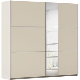Schwebet&uuml;renschrank Rauch "Kleiderschrank Schrank Garderobe TOPSELLER ASTANA", beige (champagner), B:218cm H:210cm T:59cm, Holzwerkstoff, Schr&auml;nke, Schwebet&uuml;renschrank, mit 3 Spiegelelementen, Metallgriffleisten alufarbig MADE IN GERMANY, Topseller