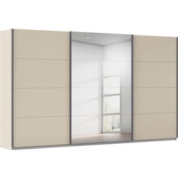 Schwebet&uuml;renschrank OTTO HOME "Kleiderschrank Schrank Schlafzimmerschrank Garderobe AGORDO", beige (beige (champagner), griffleisten graumetallic), B:360cm H:210cm T:62cm, Holzwerkstoff, Schr&auml;nke, Schwebet&uuml;renschrank, Top Innenausstattung, in 4 Breiten und 2 H&ouml;hen MADE IN GERMANY, Topseller