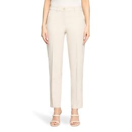 B&uuml;gelfaltenhose Betty Barclay "Damen mit B&uuml;gelfalte", Damen, Gr. 36, Normalgr&ouml;&szlig;en, grau beige, Obermaterial: 86% Polyester, 14% Elasthan, Basic, relaxed fit 7/8-L&auml;nge, Hosen, Material