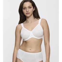 Minimizer-BH Triumph "Essential Minimizer", Damen, Gr. 70, Cup E, gelb (vanille), Obermaterial: 71% Polyamid, 29% Elasthan (LYCRA), gemustert, leicht gl&auml;nzend, unifarben, BHs Minimizer-BH, schimmerndes Jacquard-Muster, mit B&uuml;gel