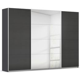 Schwebet&uuml;renschrank OTTO HOME "Kleiderschrank Schrank Schlafzimmerschrank Garderobe AGORDO", grau (graumetallic, hochglanz effektgrau, griffleisten alufarbig), B:315cm H:229cm T:62cm, Holzwerkstoff, Schr&auml;nke, Schwebet&uuml;renschrank, Top Innenausstattung, in 4 Breiten und 2 H&ouml;hen MADE IN GERMANY, Topseller