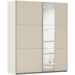 Schwebet&uuml;renschrank Rauch "Kleiderschrank Schrank Garderobe TOPSELLER ASTANA", beige (champagner), B:175cm H:210cm T:59cm, Holzwerkstoff, Schr&auml;nke, Schwebet&uuml;renschrank, mit 3 Spiegelelementen, Metallgriffleisten alufarbig MADE IN GERMANY, Topseller