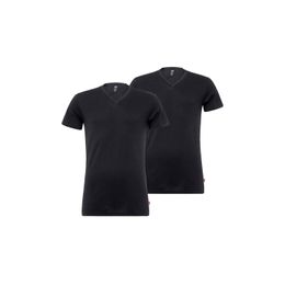Levi's T-Shirt LEVI'S "T-Shirt 2er Pack", Herren, Gr. L, schwarz, Obermaterial: 95% Baumwolle CO. 5% Elasthan EL., Shirts T-Shirt