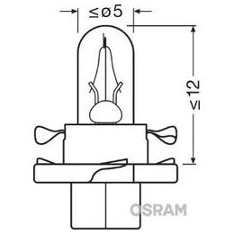 Osram Gl&uuml;hlampe, Instrumentenbeleuchtung 2352MFX6 12V
