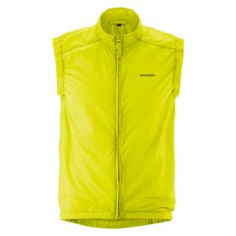Funktionsweste Gonso "Adventure Vest Wind M", Herren, Gr. S, gelb, 90% Polyamid, 10% Polyester, Westen Funktionsweste, Herren Weste, leichte und winddichte Fahrradweste mit R&uuml;ckentasche