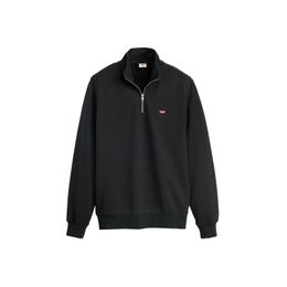 Levi's Sweatshirt LEVI'S "Sweatshirt ORIGINAL HM 1/4 ZIP 1er Pack", Herren, Gr. L, blau (schwarz), Obermaterial: 100% Baumwolle CO., Sweatshirts Sweatshirt