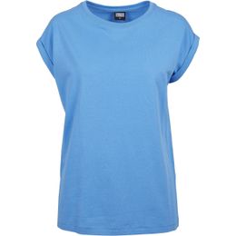 Kurzarmshirt Urban Classics "Urban Classics Damen Ladies Extended Shoulder Tee", Damen, Gr. XS, horizonblau, 100% Baumwolle, unifarben, loose fit, Rundhals, Shirts