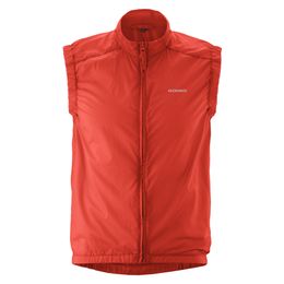 Funktionsweste Gonso "Adventure Vest Wind M", Herren, Gr. L, ziegelrot, 90% Polyamid, 10% Polyester, Westen Funktionsweste, Herren Weste, leichte und winddichte Fahrradweste mit R&uuml;ckentasche