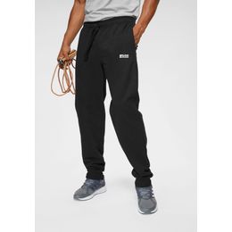 Jogginghose Bruno Banani "Loose Fit", Herren, Gr. L (52/54), N-Gr, schwarz, Obermaterial: 60% Baumwolle, 40% Polyester, unifarben, bequem lang, Hosen Jogginghose, Topseller