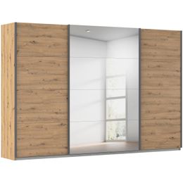 Schwebet&uuml;renschrank OTTO HOME "Kleiderschrank Schrank Schlafzimmerschrank Garderobe AGORDO", eiche artisan, griffleisten graumetallic, B:315cm H:229cm T:62cm, Holzwerkstoff, Schr&auml;nke, Schwebet&uuml;renschrank, Top Innenausstattung, in 4 Breiten und 2 H&ouml;hen MADE IN GERMANY, Topseller