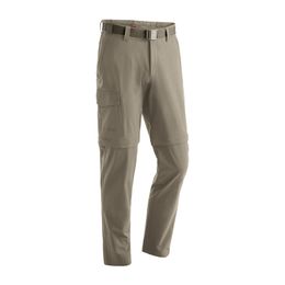 Outdoorhose Maier Sports "Torid slim zip", Herren, Gr. 28, Kurzgr&ouml;&szlig;en, beige (dunkelbeige), 90% Polyamid, 10% Elasthan, Hosen Outdoorhose, Herren Zip-Off Wanderhose, atmungsaktive Trekkinghose, Slim Fit