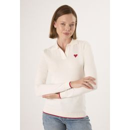 Polokragenpullover FELIX HARDY "Strickpullover mit Rollkragen", Damen, Gr. L, ecru, 100% Baumwolle, Pullover