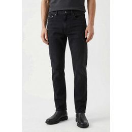 Slim-fit-Jeans Calvin Klein, Herren, Gr. 36, L&auml;nge 30, wall street schwarz, Denim/Jeans, Obermaterial: 99% Baumwolle, 1% Elasthan, unifarben, slim fit normal, Jeans Slim-fit-Jeans, Slim fit mit Eingrifftaschen