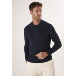 Polokragenpullover FELIX HARDY "Pullover mit Rollkragen und Kn&ouml;pfen", Herren, Gr. XXL, navy, 100% Baumwolle, Pullover