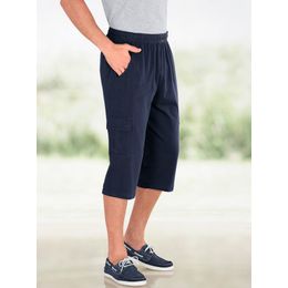Cargohose CLASSIC, Herren, Gr. 46, Normalgr&ouml;&szlig;en, blau (marine), 100% Baumwolle, unifarben, 3/4-L&auml;nge, Hosen Cargohose
