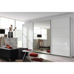 Schwebet&uuml;renschrank Rauch "Kleiderschrank Schrank Garderobe W&auml;scheschrank Ankleide KULMBACH", wei&szlig;, B:360cm H:210cm T:62cm, Holzwerkstoff, Schr&auml;nke, Schwebet&uuml;renschrank, inkl. Schubkasteneinsatz und extra Einlegeb&ouml;den MADE IN GERMANY