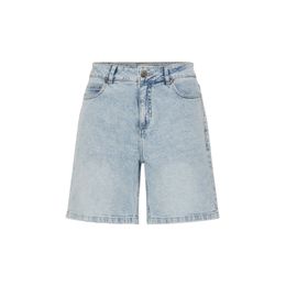 Jeansshorts oxmo "Shorts OXMira", Damen, Gr. 38, N-Gr, beige (bleached blau denim), Obermaterial: 99% Baumwolle CO. 1% Elasthan EL., Jeans Jeansshorts