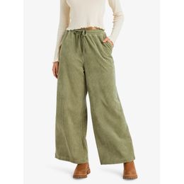 Strandhose Roxy "LEKEITIO PANT KNIT", Damen, Gr. XS (34), N-Gr, oil gr&uuml;n, Obermaterial: 68% Baumwolle, 30% Polyester, 2% Elasthan, Hosen Strandhose