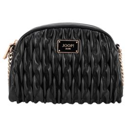 JOOP! Schultertasche JOOP JEANS "ruga jessy shoulderbag shz", Damen, Gr. B/H/T: 22cm x 15cm x 7cm, schwarz, Polyurethan (PU), Taschen Schultertasche