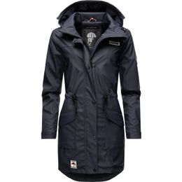 Funktionsmantel Navahoo "Regenjacke Deike", Damen, Gr. S, blau (navy), Obermaterial: 50% Polyurethan PU. 50% Polyester PES. Obermaterial: Futter: 100% Polyester PES., M&auml;ntel Funktionsmantel