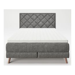 Playboy Boxspringbett "AUDREY" (Anthrazit, 140 x 200 cm) 100318621001