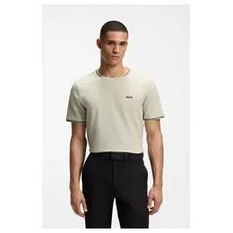 T-Shirt BOSS Green "Taul", Herren, Gr. 3XL, light beige275, Single Jersey, Obermaterial: 92% Baumwolle, 8% Elasthan, regular fit normal, Rundhals, Rippb&uuml;ndchen, Shirts T-Shirt, aus softem Stretch-Baumwoll-Piqu&eacute;, Regular Fit, K&uuml;hlend