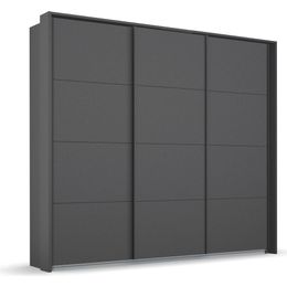 Schwebet&uuml;renschrank Rauch "Kleiderschrank Schrank Garderobe OTELI inkl. 3 Innenschubladen", grau (graumetallic), B:211cm H:233cm T:68cm, Holzwerkstoff, Schr&auml;nke, Schwebet&uuml;renschrank, inkl. Passepartout optional mit Beleuchtung MADE IN GERMANY