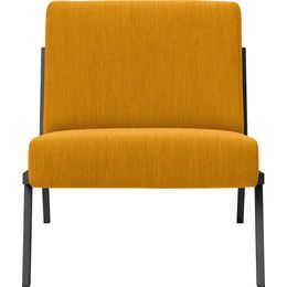 Loungesessel INNOVATION LIVING &trade; "Vikko 507, Loungesessel, Relaxstuhl, Designsessel", gelb (curry), B:62cm H:68cm T:77cm, Sessel, Loungesessel, Minimalistischer Relaxsessel, Industridesign, schwarzen Metallbeinen