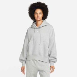 Kapuzensweatshirt Nike Sportswear "W NSW PHNX FLC OOS PO HOODIE", Damen, Gr. XXL, grau (dk grau heat), Obermaterial: 80% Baumwolle, 20% Polyester, Sweatshirts Kapuzensweatshirt, sportlicher Stil, ger&auml;umiges Design, mit Kapuze, mit Phoenix Fleece
