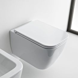 Scarabeo Teorema 2.0 Wand-WC mit Clean Flush, 5126CLBK+8305B,