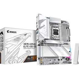 Gigabyte Mainboard "X870 AORUS ELITE X3D ICE Mainboard - Unterst&uuml;tzt AMD Ryzen 9000 Prozes", ohne farbbezeichnung, B:8,1cm H:27,1cm T:34,1cm, Mainboards, Mainboard