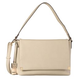 Umh&auml;ngetasche Gabor "Gela", Damen, Gr. B/H/T: 33cm x 23cm x 11cm, beige, Polyurethan, clean, gepflegt, unifarben, Taschen Umh&auml;ngetasche, weiches Kunstleder mit elegantem Schultergurt aus edlem Gewebeband
