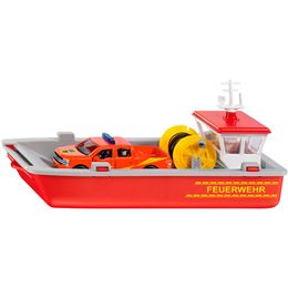 Spielzeug-Boot Siku "Feuerwehr Arbeitsboot (2117)", rot, Spielzeugfahrzeuge, KinderB:8,3cm H:8,8cm T:19,5cm, Kunststoff, Metall, Spielzeug-Boot, B:8,3cm H:8,8cm T:19,5cm
