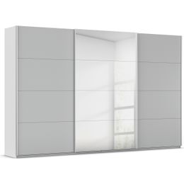 Schwebet&uuml;renschrank OTTO HOME "Kleiderschrank Schrank Schlafzimmerschrank Garderobe AGORDO", grau (seidengrau, griffleisten alufarbig), B:360cm H:229cm T:62cm, Holzwerkstoff, Schr&auml;nke, Schwebet&uuml;renschrank, Top Innenausstattung, in 4 Breiten und 2 H&ouml;hen MADE IN GERMANY, Topseller