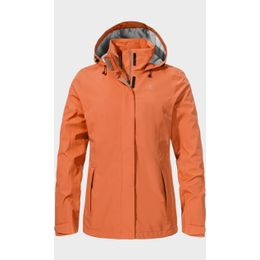 Sch&ouml;ffel Outdoorjacke SCH&Ouml;FFEL "Jacket Gmund L", Damen, Gr. 44, 5115, orange, Oberstoff: Aussenseite: 100% Polyester; (Membran: Polyurethan); Futter Rumpf oben: 100% Polyester, regular fit, hoch geschlossener Ausschnitt, Jacken Outdoorjacke