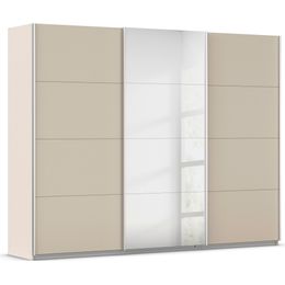 Schwebet&uuml;renschrank OTTO HOME "Kleiderschrank Schrank Schlafzimmerschrank Garderobe AGORDO", beige (beige (champagner), griffleisten alufarbig), B:271cm H:210cm T:62cm, Holzwerkstoff, Schr&auml;nke, Schwebet&uuml;renschrank, Top Innenausstattung, in 4 Breiten und 2 H&ouml;hen MADE IN GERMANY, Topseller
